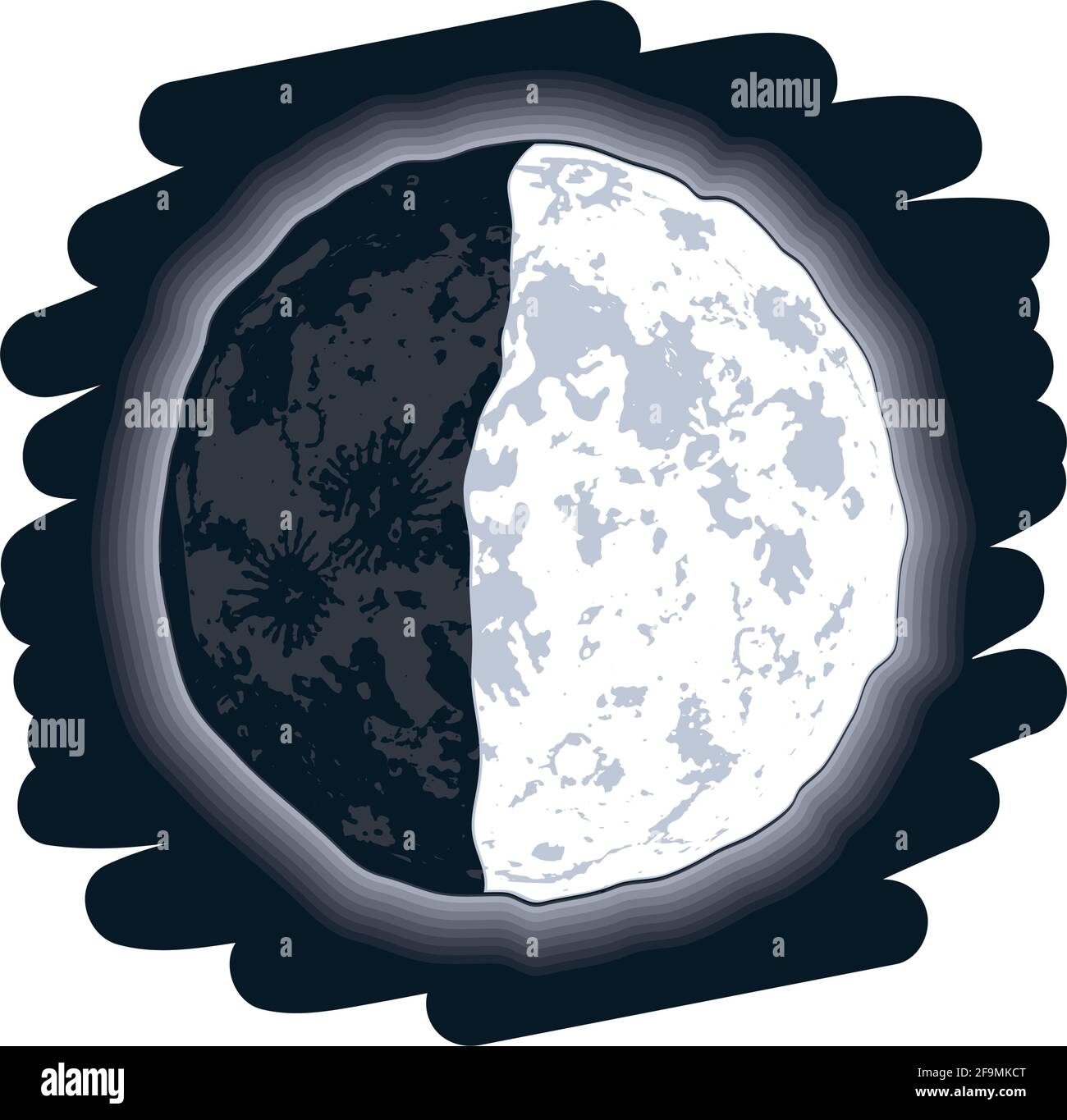 first quarter moon phase lunar icon Stock Vector Image & Art - Alamy