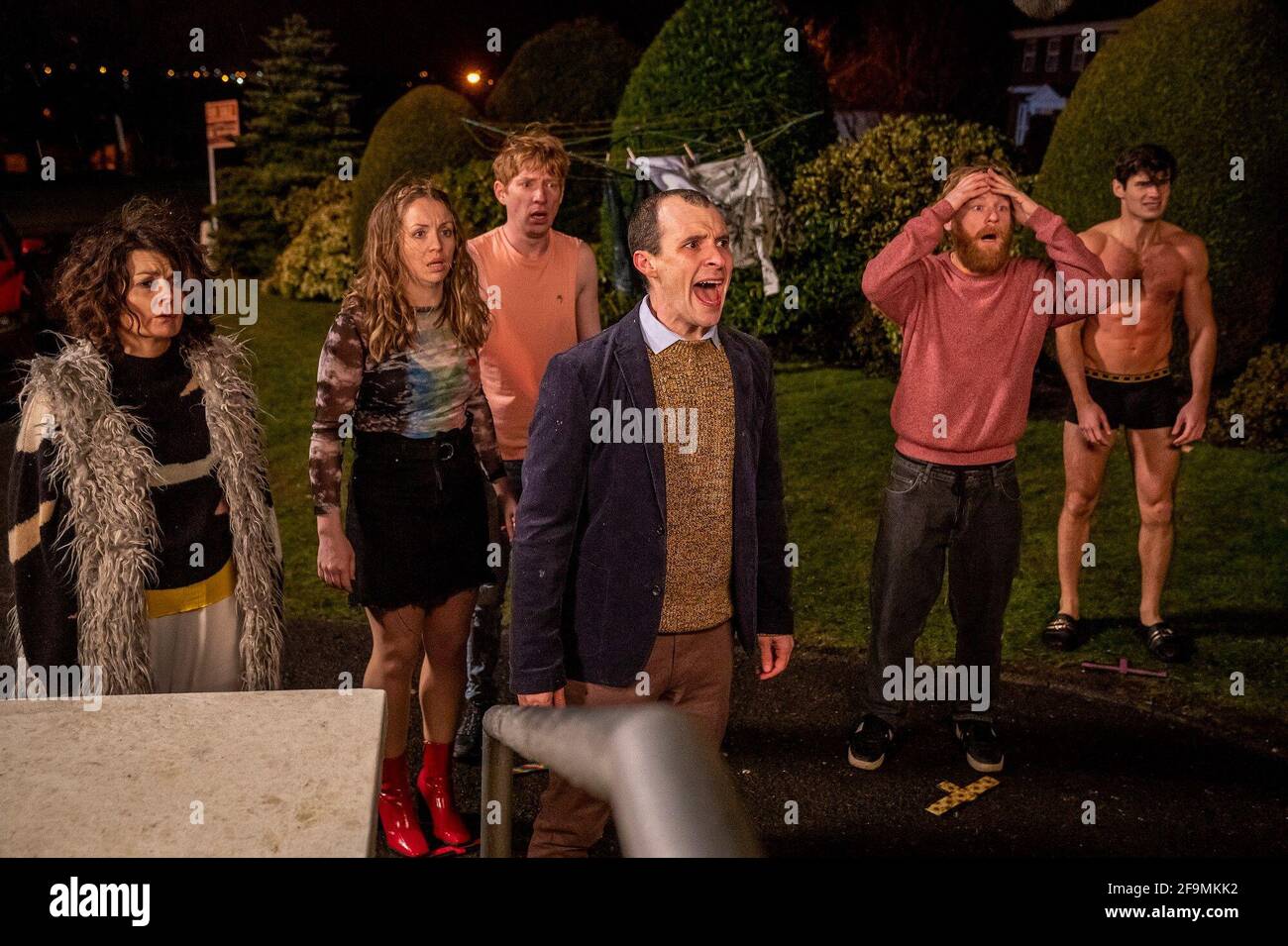 FRANK OF IRELAND, from left: Pom Boyd, Liz Fitzgibbon, Domhnall Gleeson ...