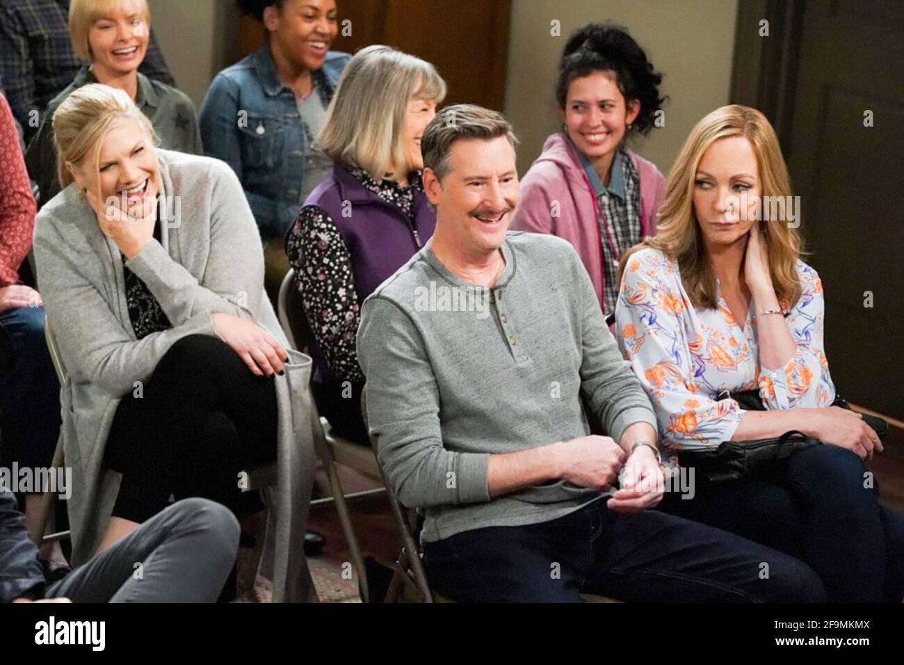 MOM, from left: Kristen Johnston, Mark Fite, Allison Janney, 'Strutting ...