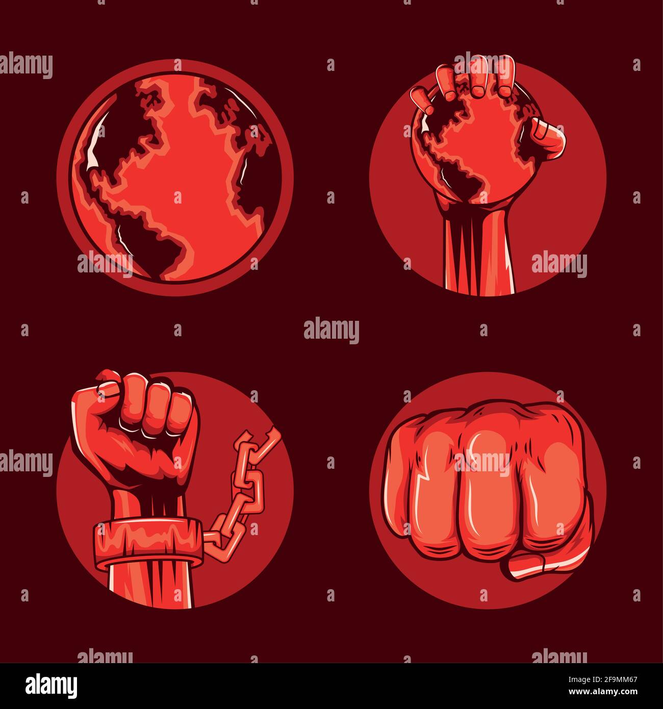Human chain protest Stock Vector Images - Alamy