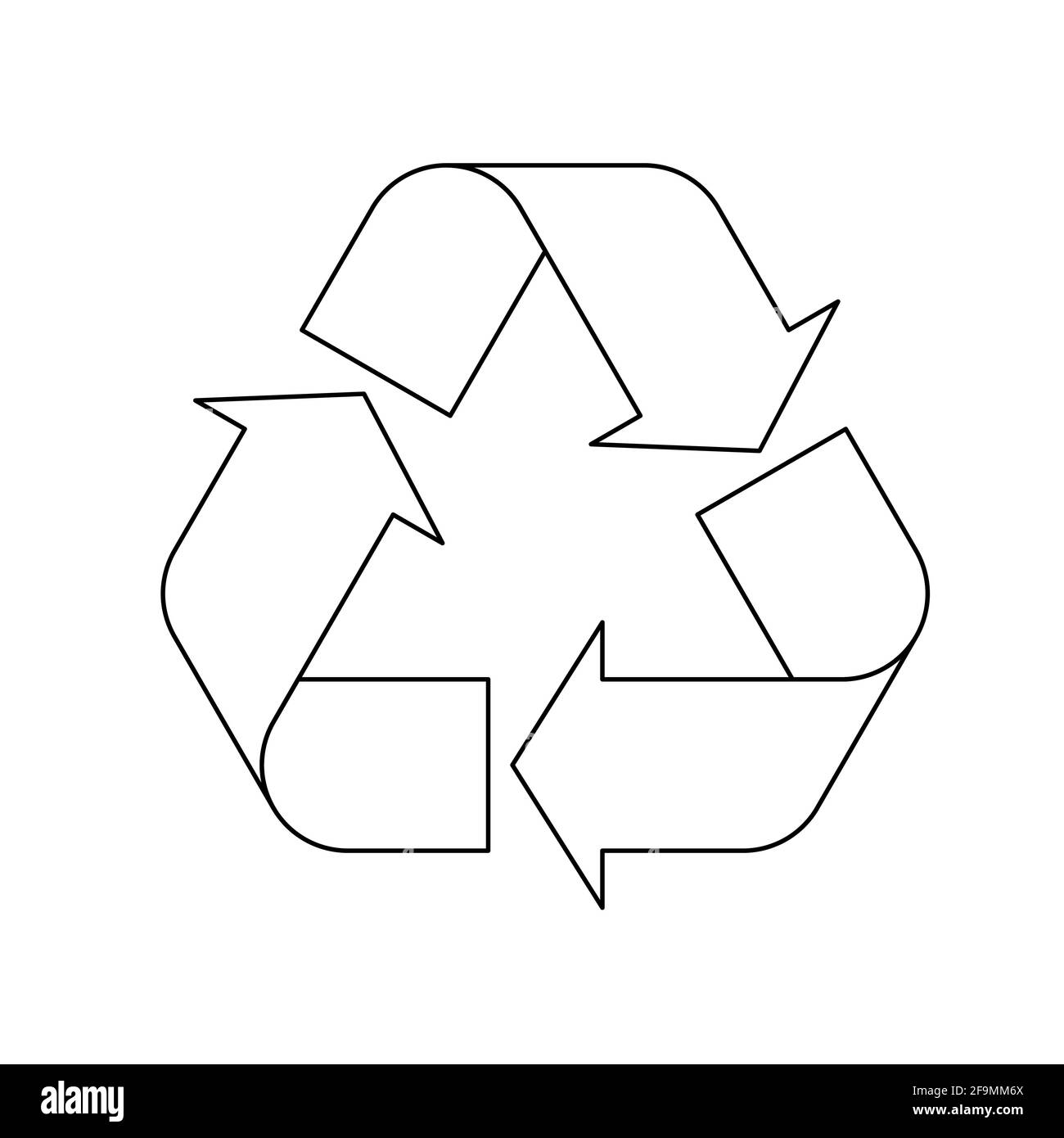 Black outline Universal Recycling Symbol Stock Vector Image & Art - Alamy