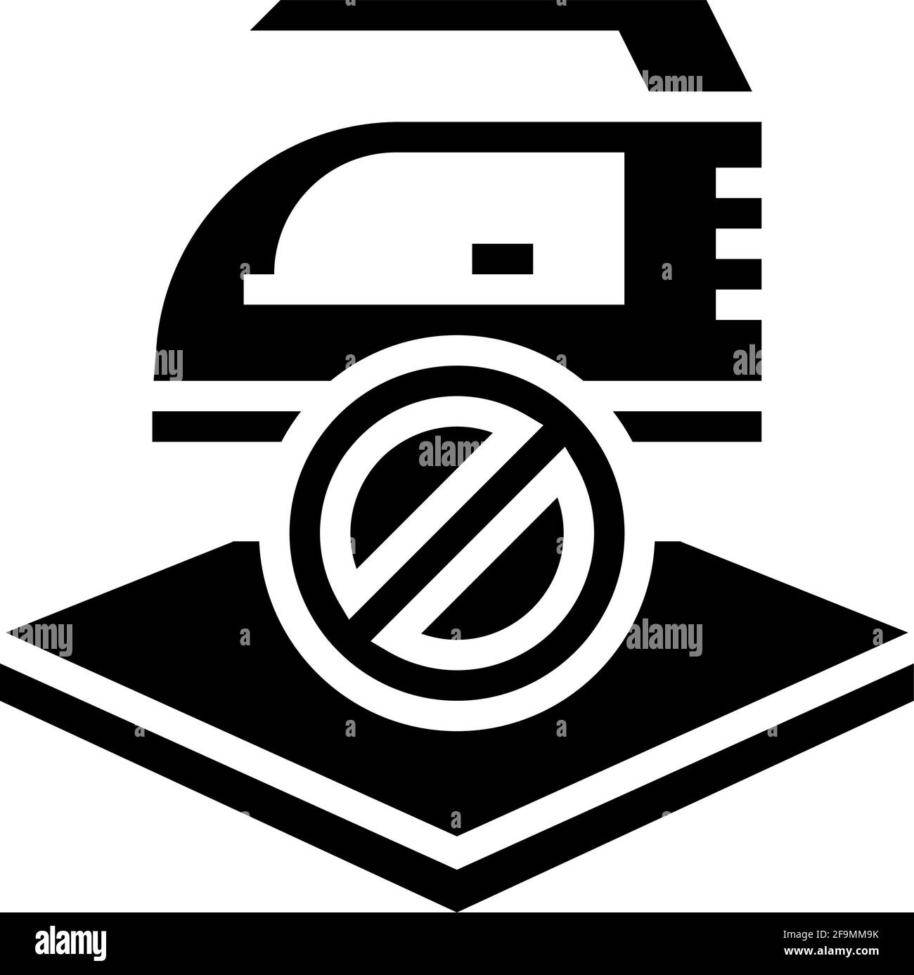 do not iron fabrics properties glyph icon vector illustration Stock ...