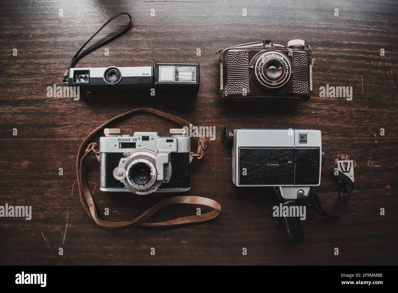 Design and fashion flat lay camera Stock Photo - Alamy
