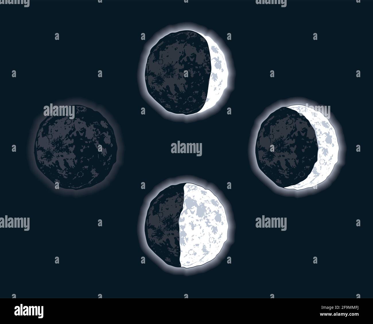 Four Phases Of Moon High Resolution Stock Photography and Images - Alamy