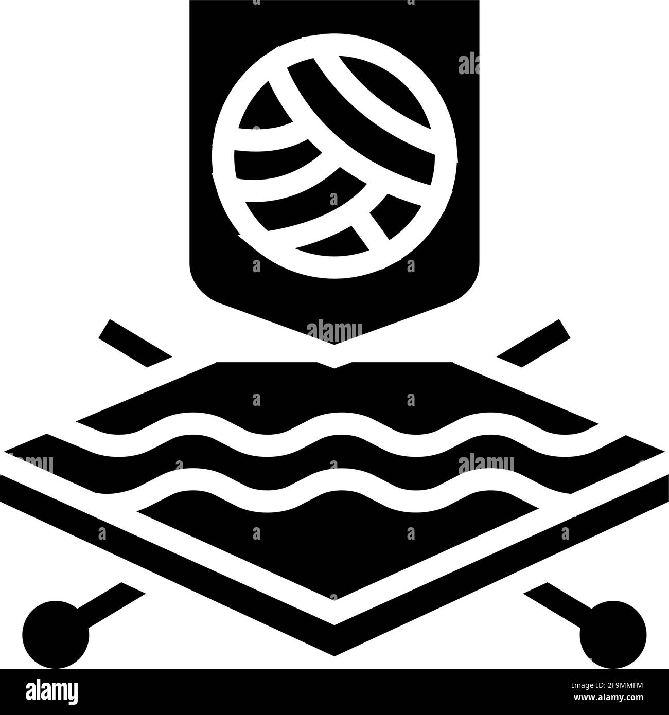 wool fabrics properties glyph icon vector illustration Stock Vector ...