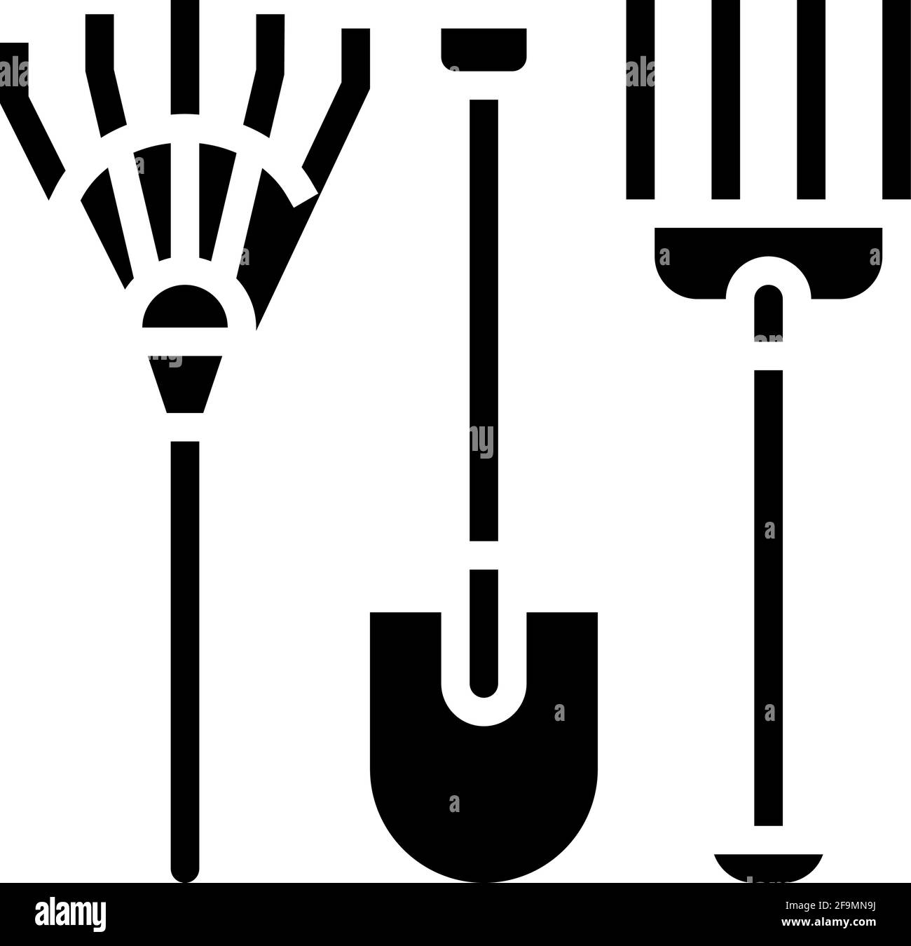 equipment for gardening glyph icon vector illustration Stock Vector ...