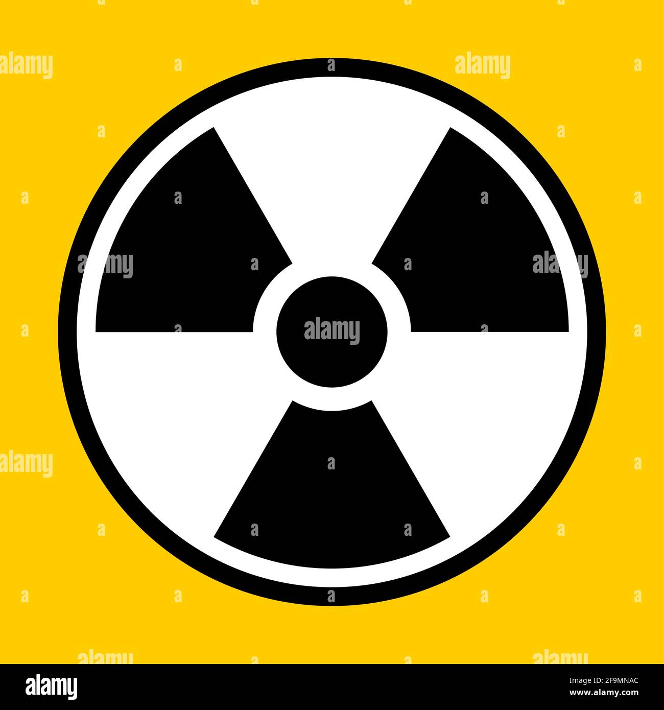 Nuclear Hazard Ionizing Radiation Trefoil Danger Symbol. Vector Image ...