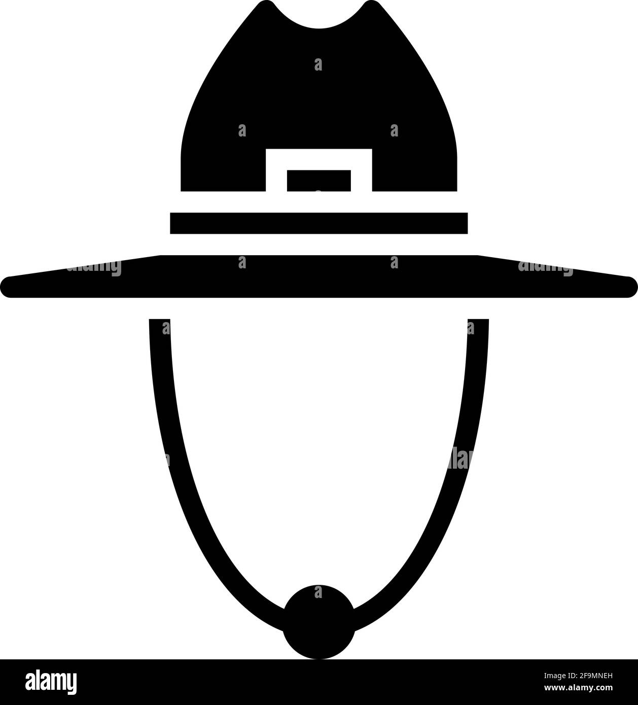 hat gardening glyph icon vector illustration Stock Vector Image & Art ...