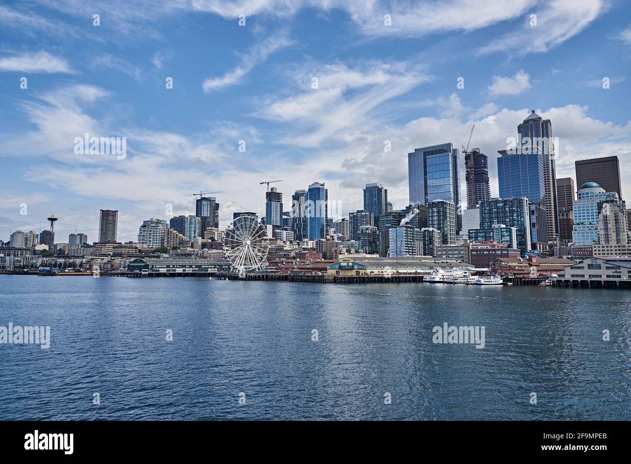 Seattle Downtown as seen from Elliot Bay Ferry Stock Photo - Alamy