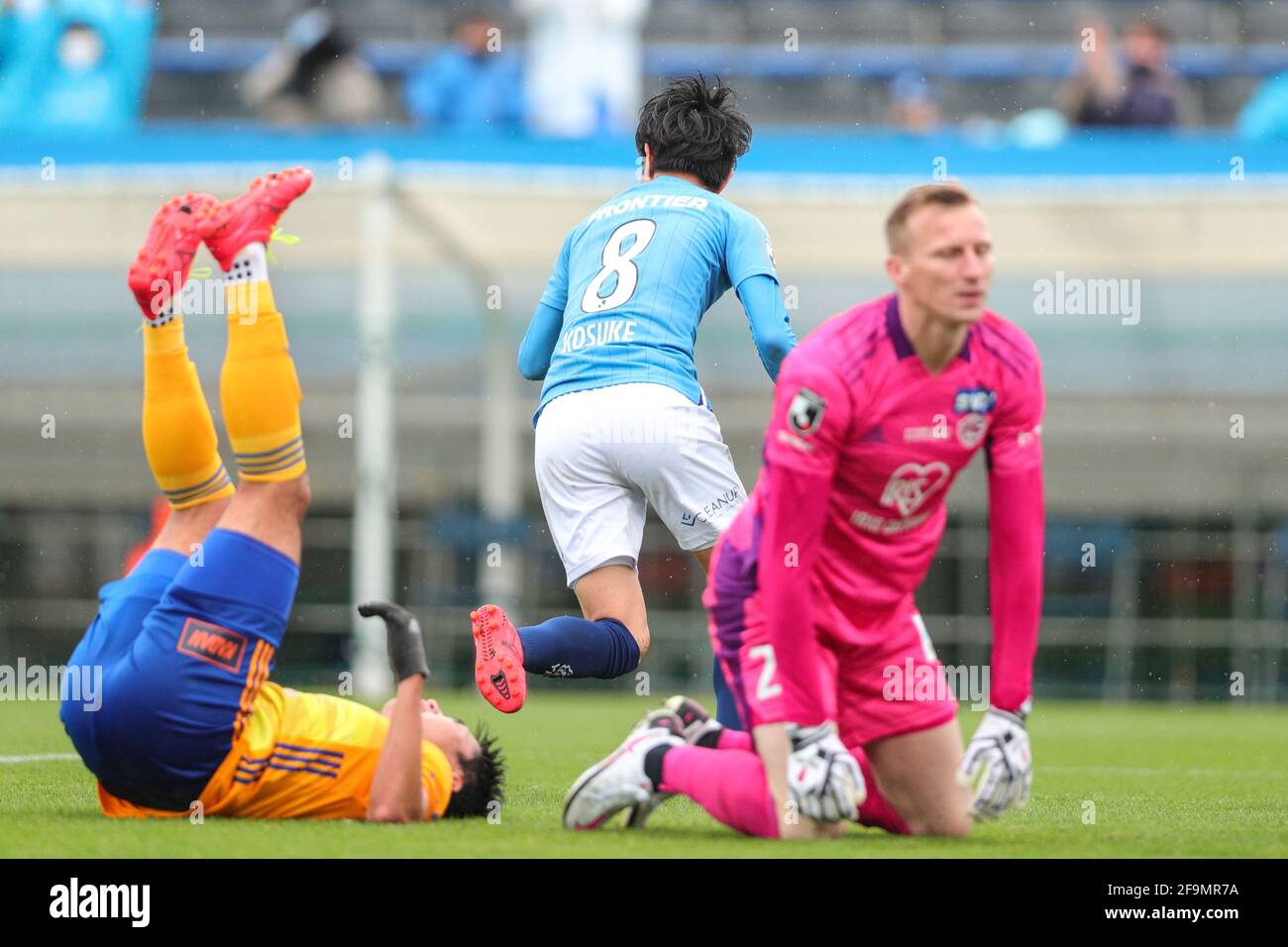 Kanagawa, Japan. 17th Apr, 2021. (L to R) Koji Hachisuka (Vegalta ...