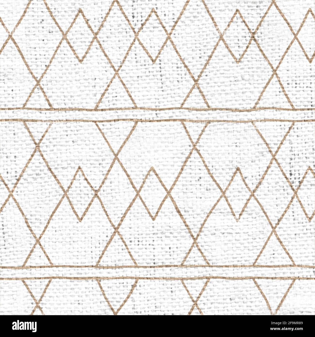 Seamless burlap with white paint pattern overlay Stock Photo - Alamy