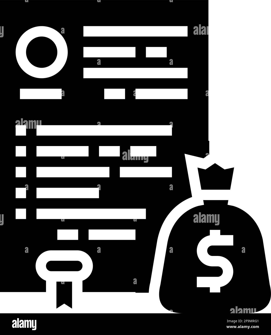 budget law dictionary glyph icon vector illustration Stock Vector Image ...