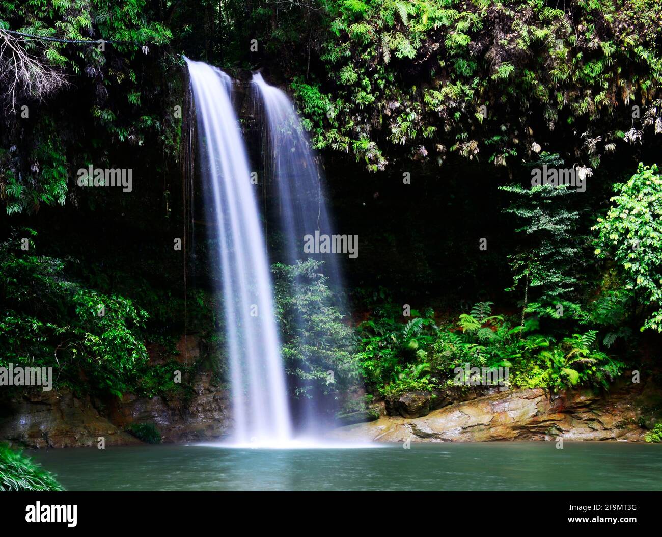 A beautiful waterfall in Lambir Hills National Park in Sarawak Stock ...
