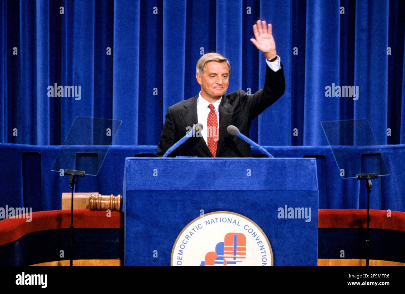 United States Vice President President Walter Mondale delivers his ...