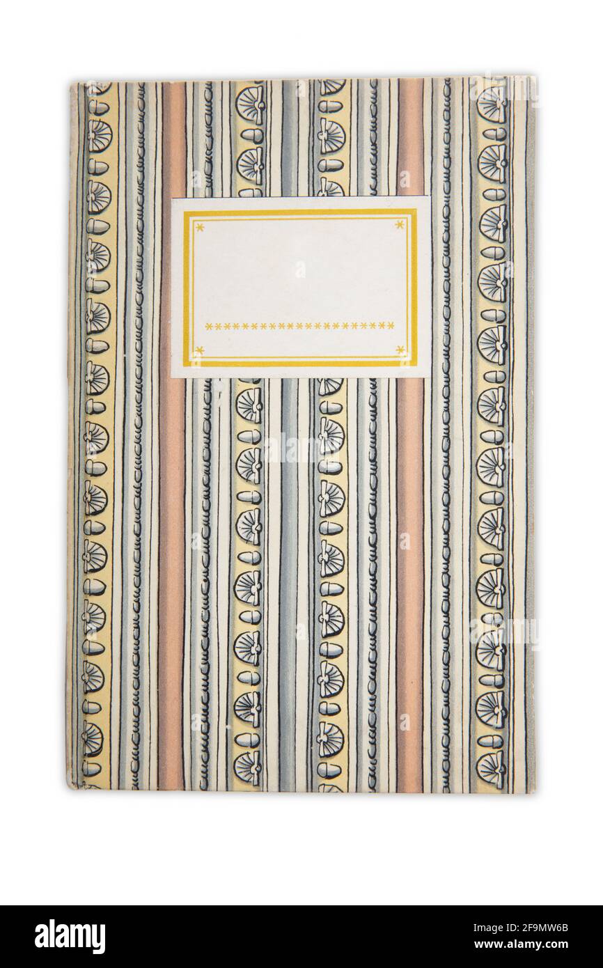 Old Book with Frontlabel isolated on white background Stock Photo - Alamy