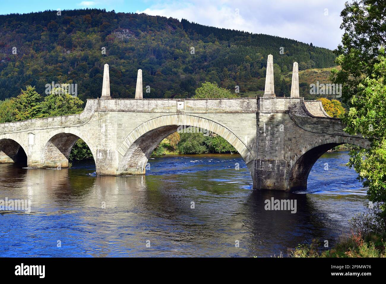 Aberfeldy, Perthshire, Scotland, United Kingdom. Famed Wade's Bridge ...