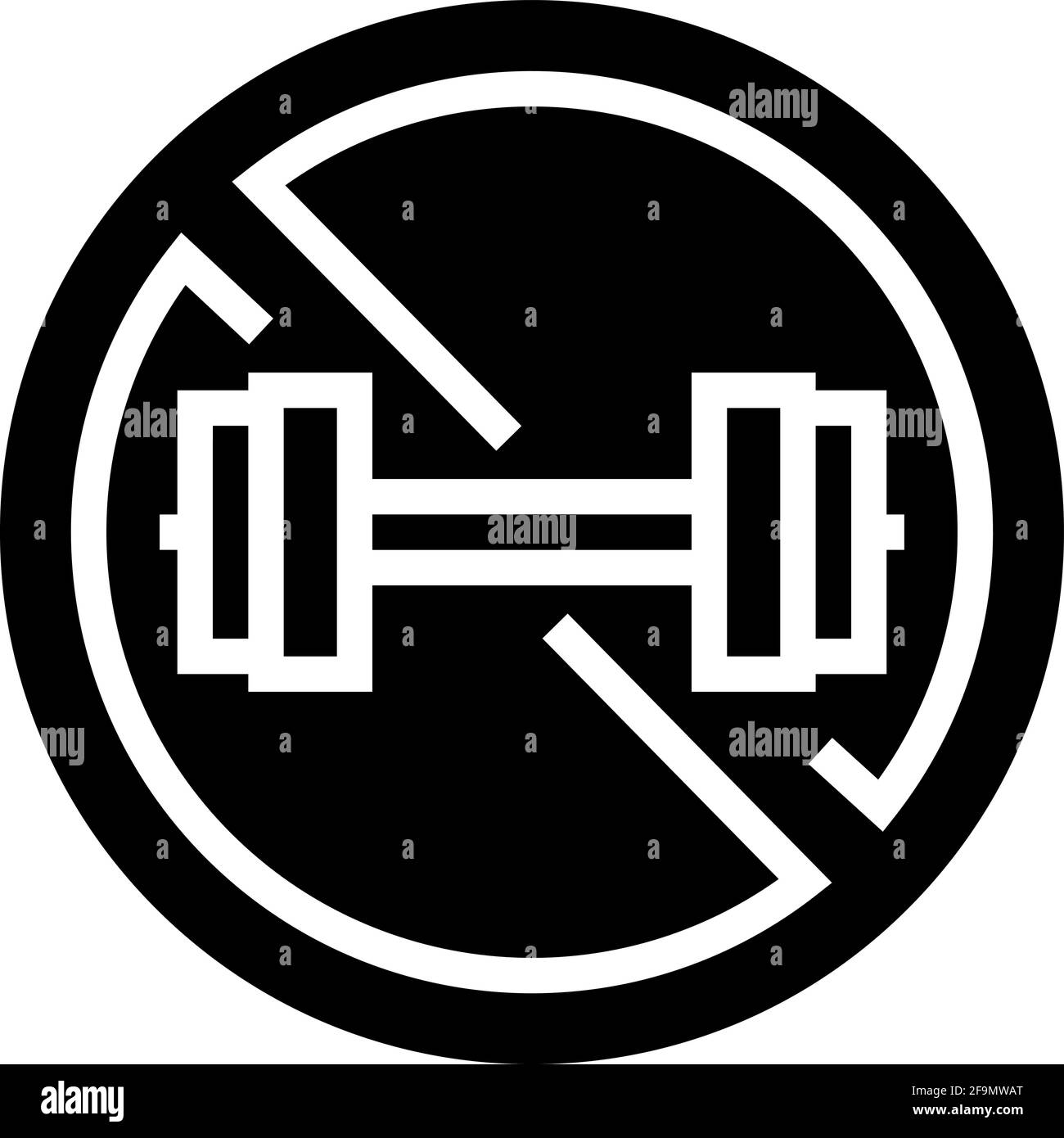 contraindicated load glyph icon vector illustration Stock Vector Image ...