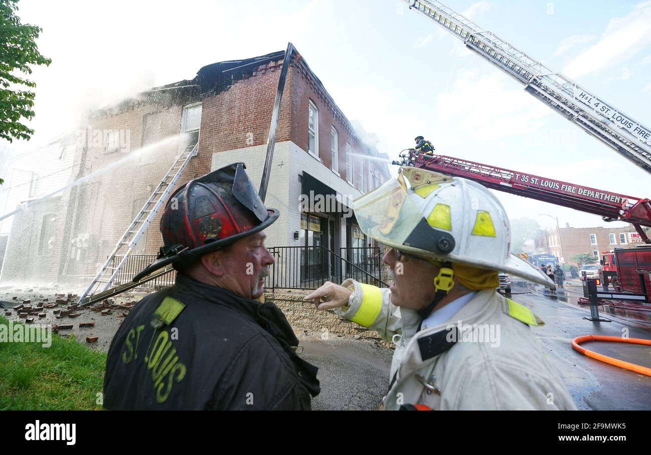 St. Louis, United States. 19th Apr, 2021. St. Louis Fire Department ...