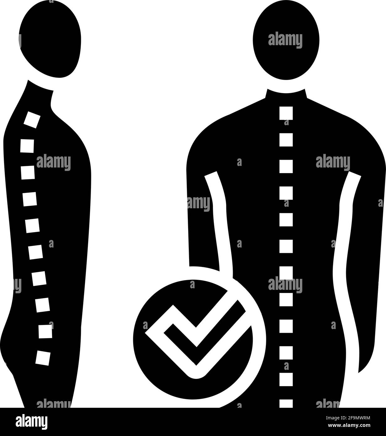 correct posture glyph icon vector illustration Stock Vector Image & Art ...