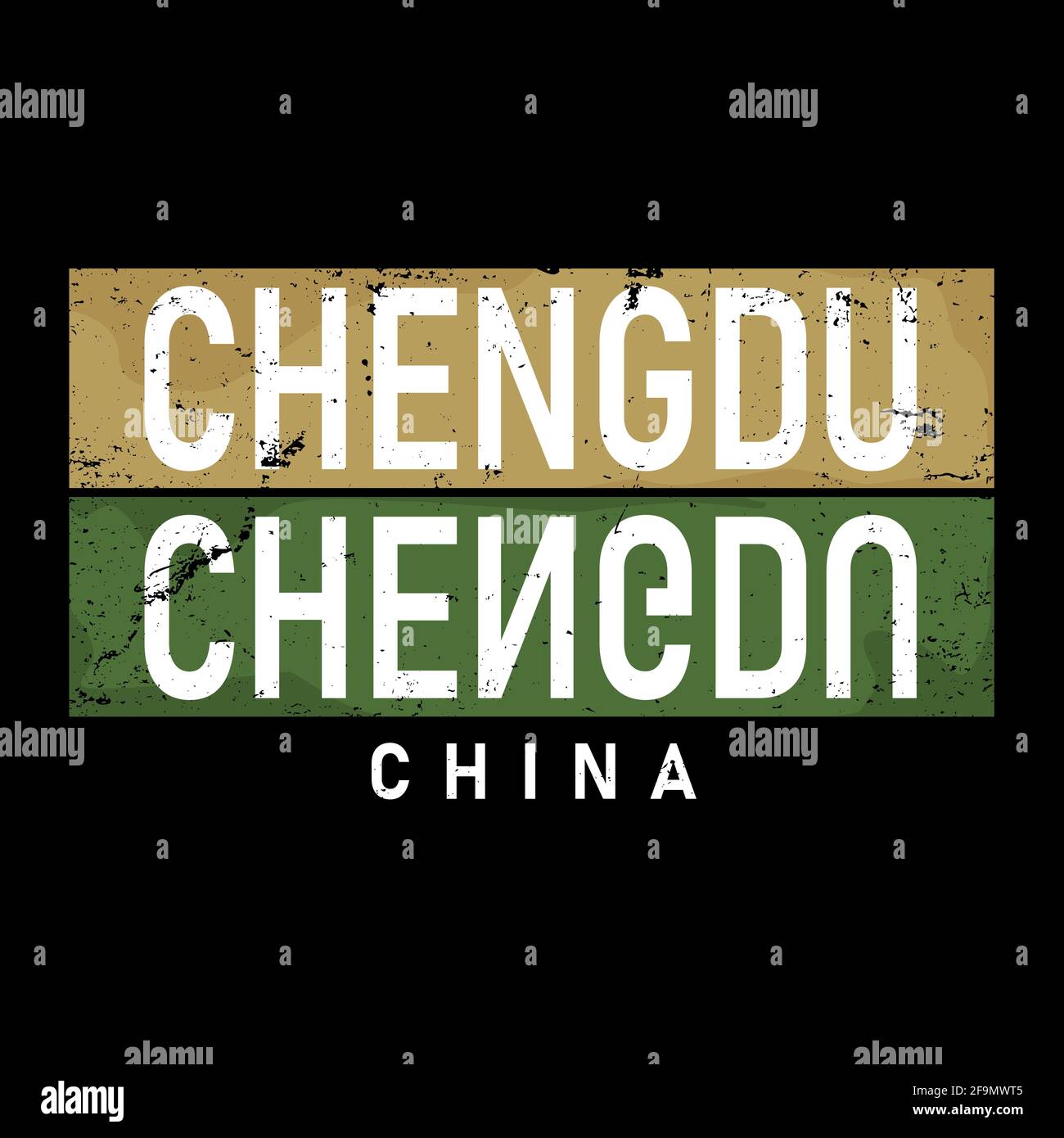 Colorful vector logo city of Chengdu, in a geometric, innovative ...