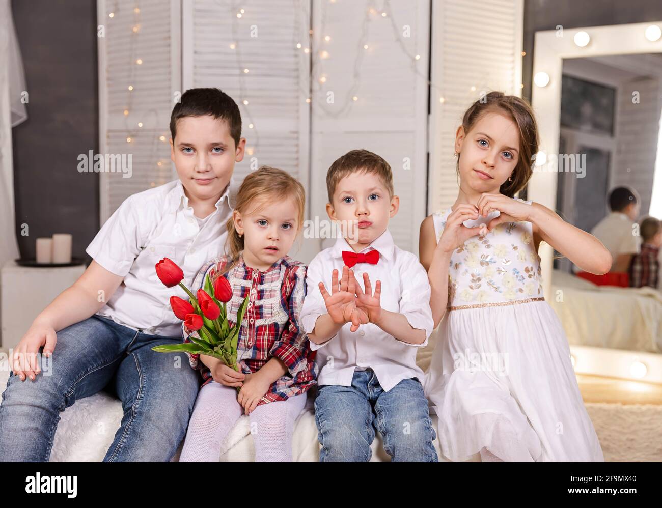 Group children. Happy childhood. Resting children. Funny kids Stock ...