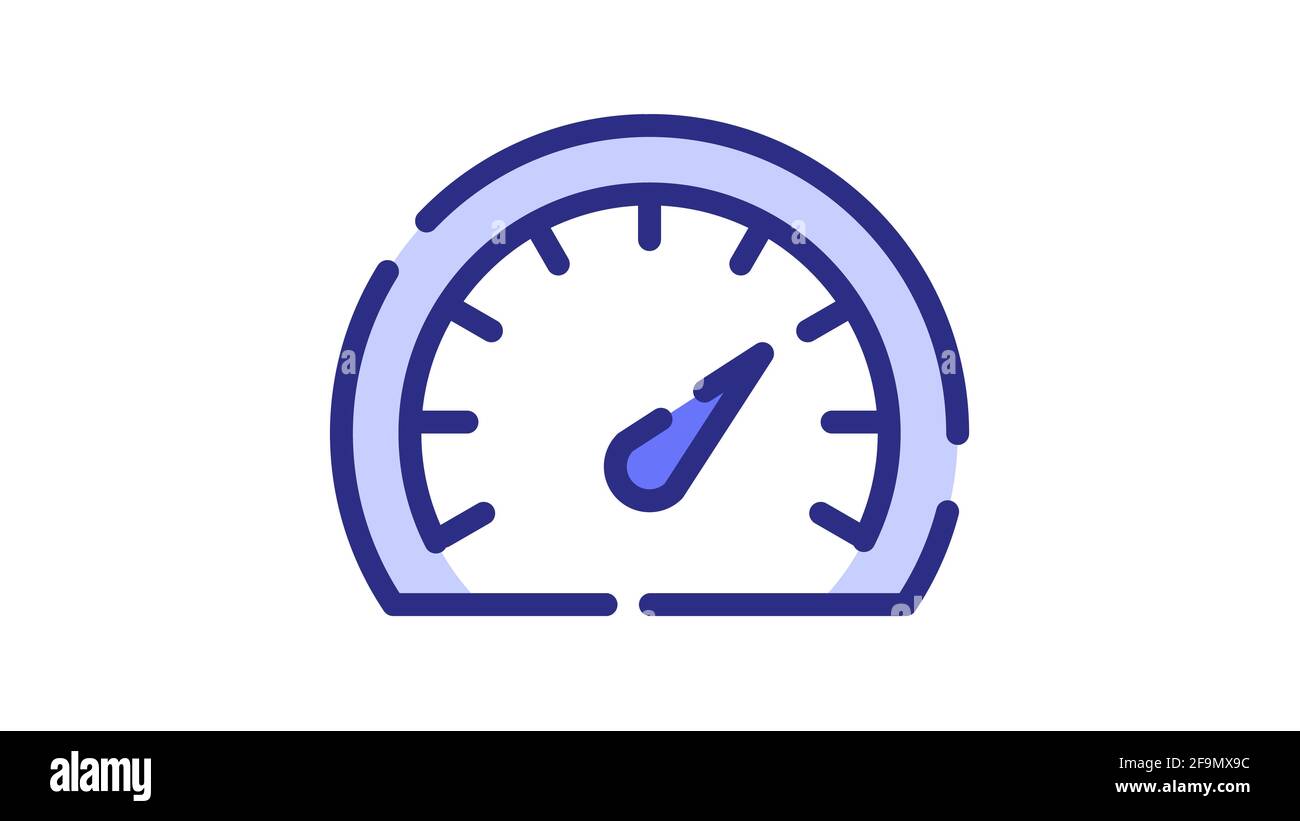 seo speed performance optimize single isolated icon with dash or dashed line style vector design ...