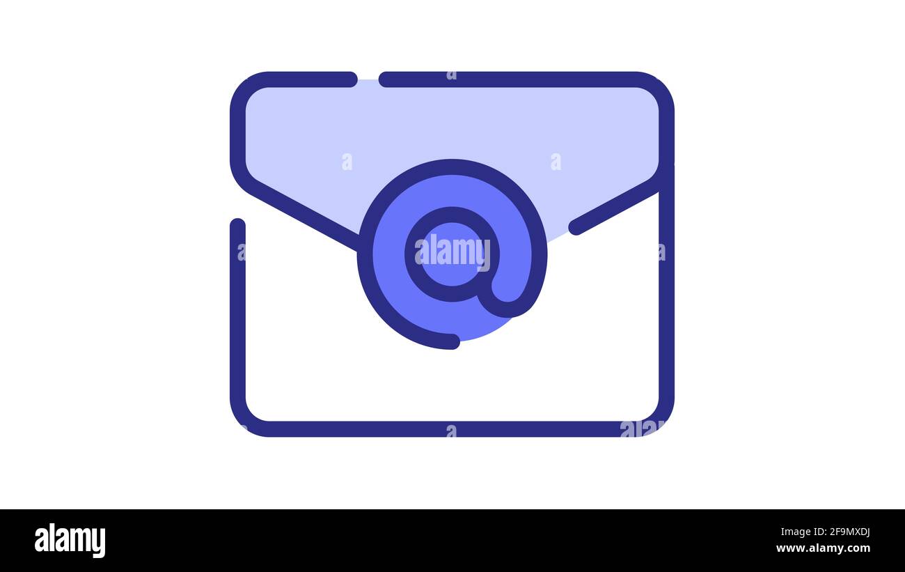 email internet message mail single isolated icon with dash or dashed ...