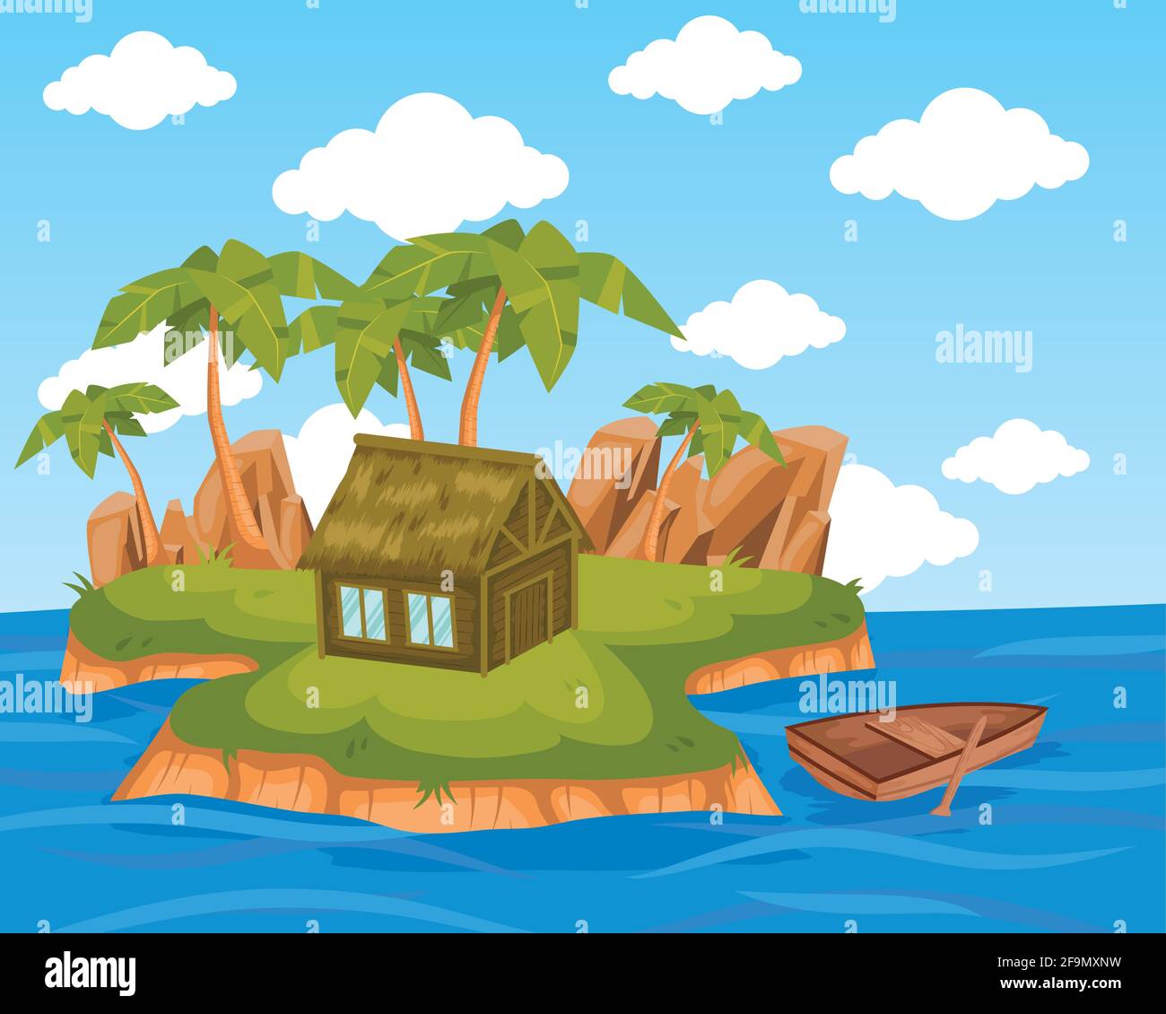 Seasonal island scene Stock Vector Images - Alamy