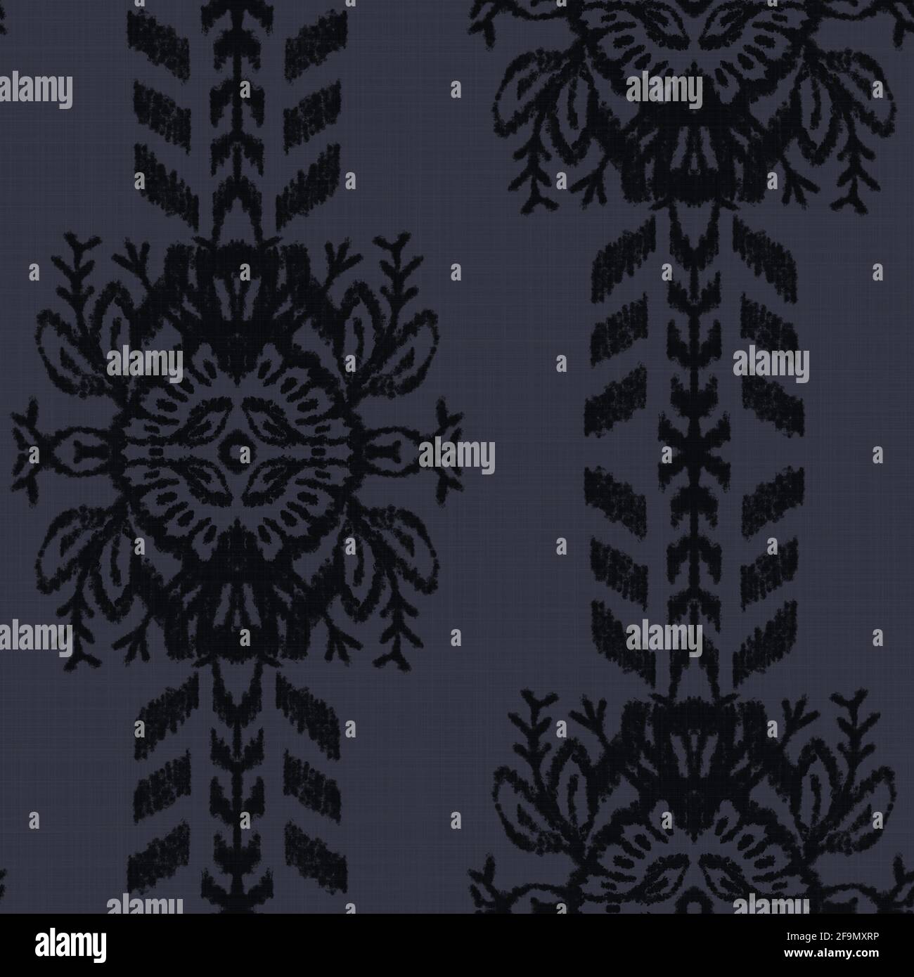 Seamless almost black ethnic rug motif pattern Stock Photo - Alamy