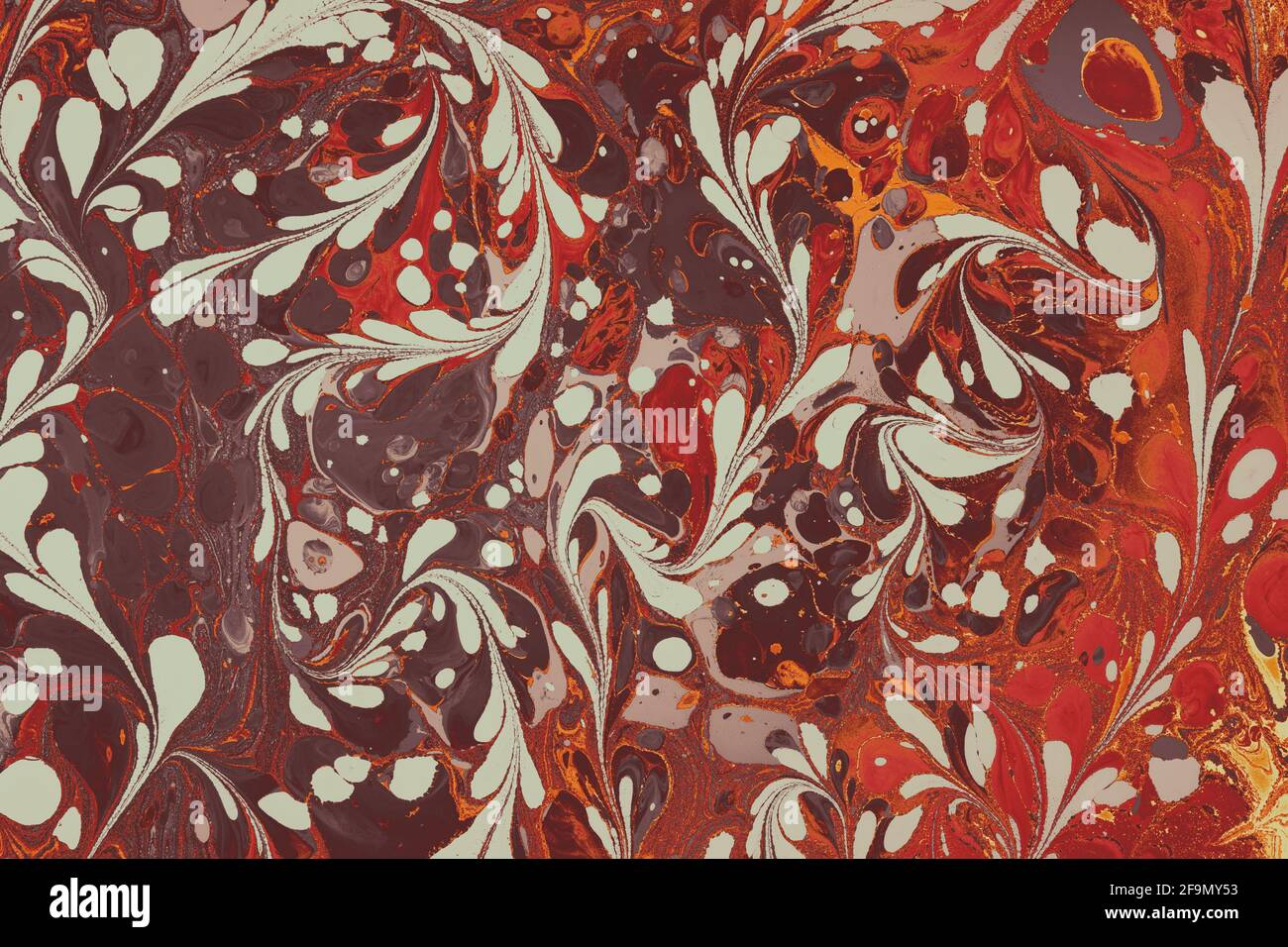 Creative ebru art background with abstract paint. Marbling texture ...