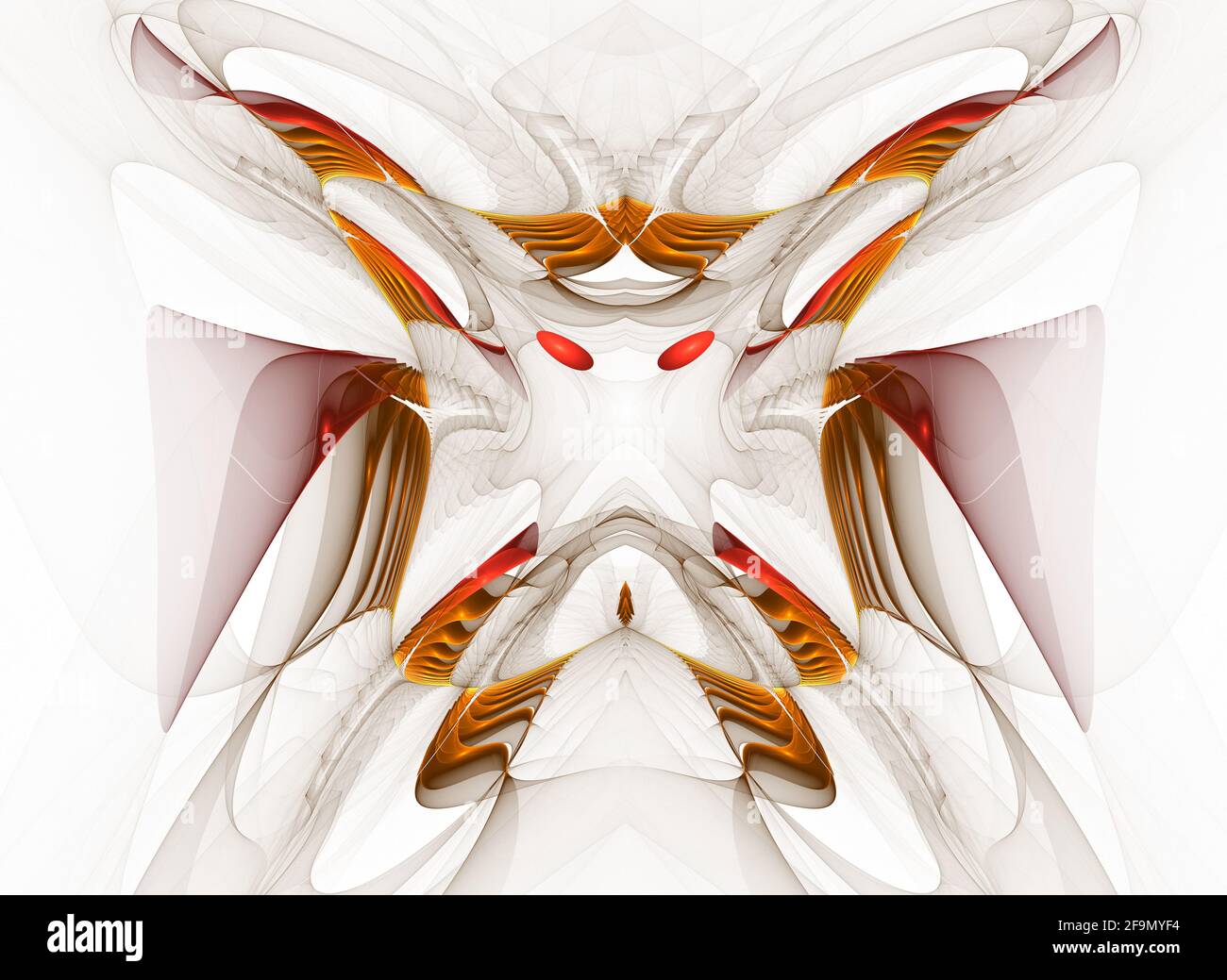 Fractal image resembles a sci fi horror mothman creature abstract ...