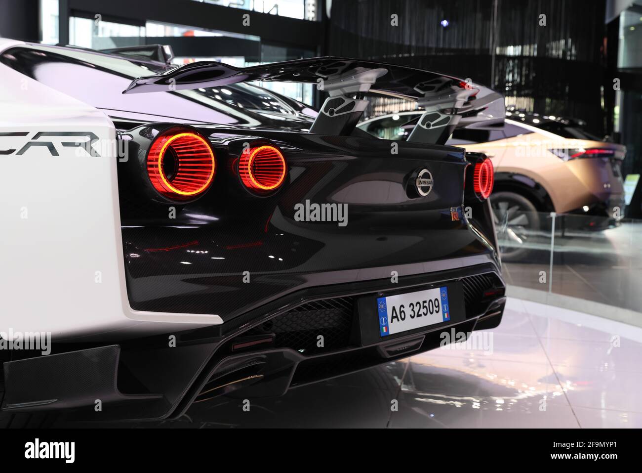 Rear view of Nissan GT-R 50 by Ital design on display at Nissan ...