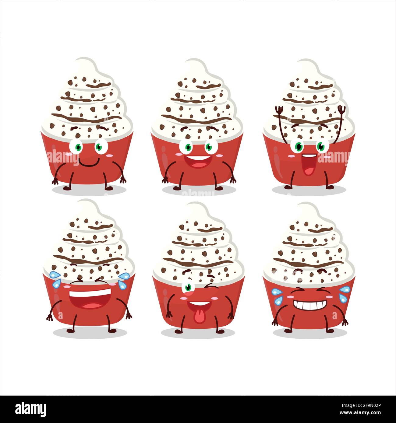 Cartoon character of ice cream vanilla cup with smile expression ...