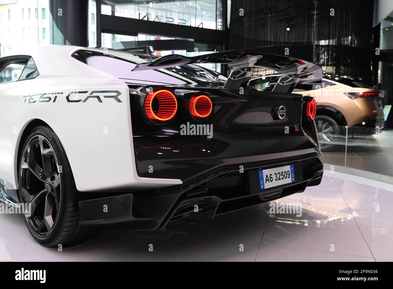 Tokyo, Japan. 19th Apr, 2021. Rear view of Nissan GT-R 50 by Ital ...