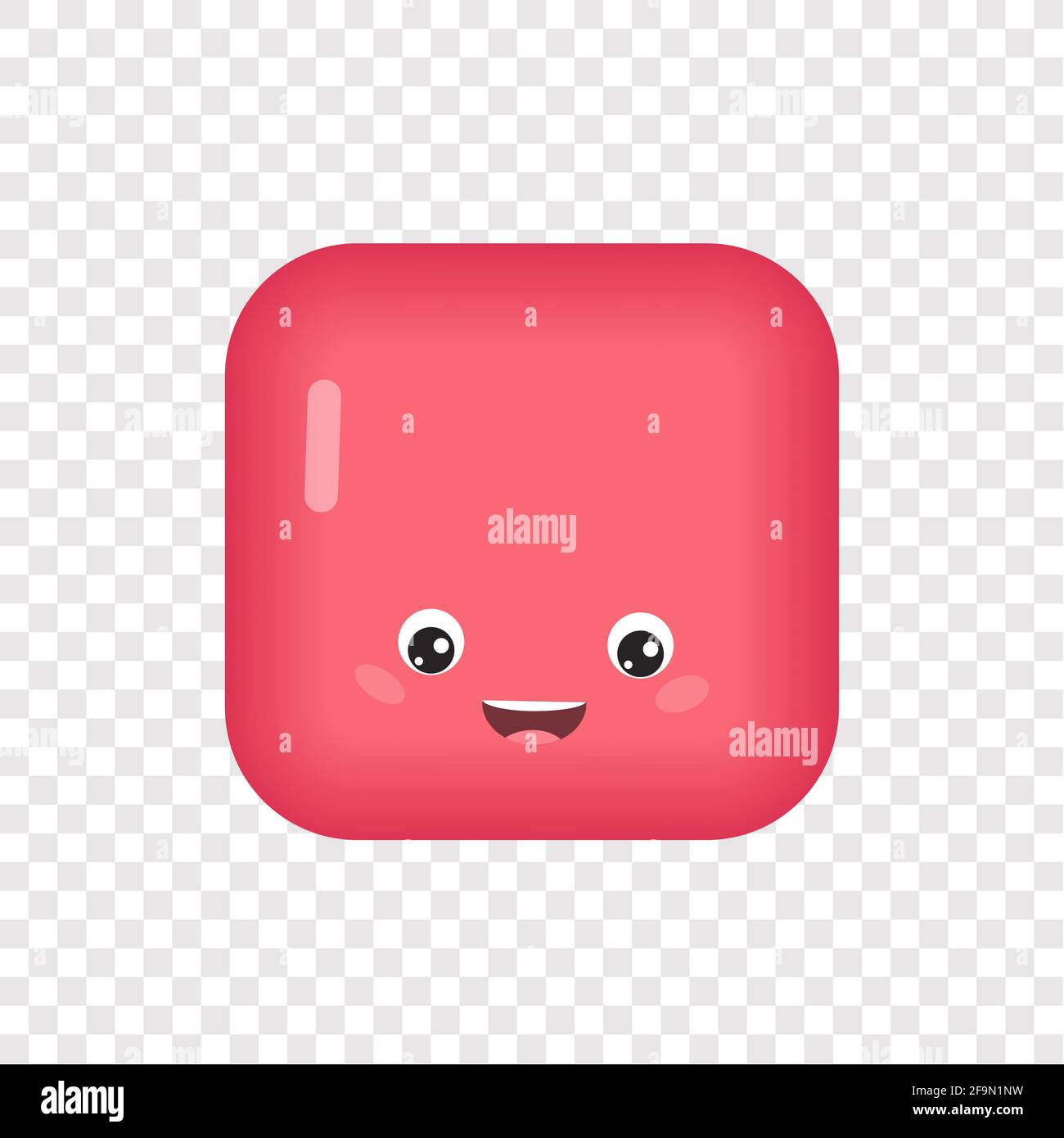 Geometry for children. Volumetric square isolated on transparent ...