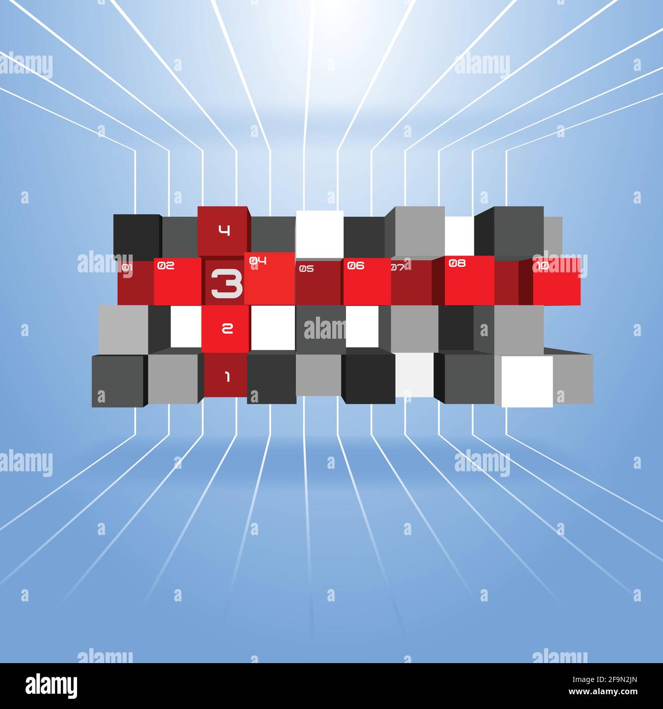 Vector,The 3 dimensions colorful boxs align to random style, blank ...