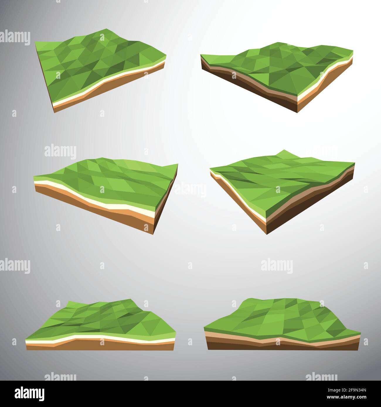 Vector, Low polygon 3D slope land Stock Vector Image & Art - Alamy