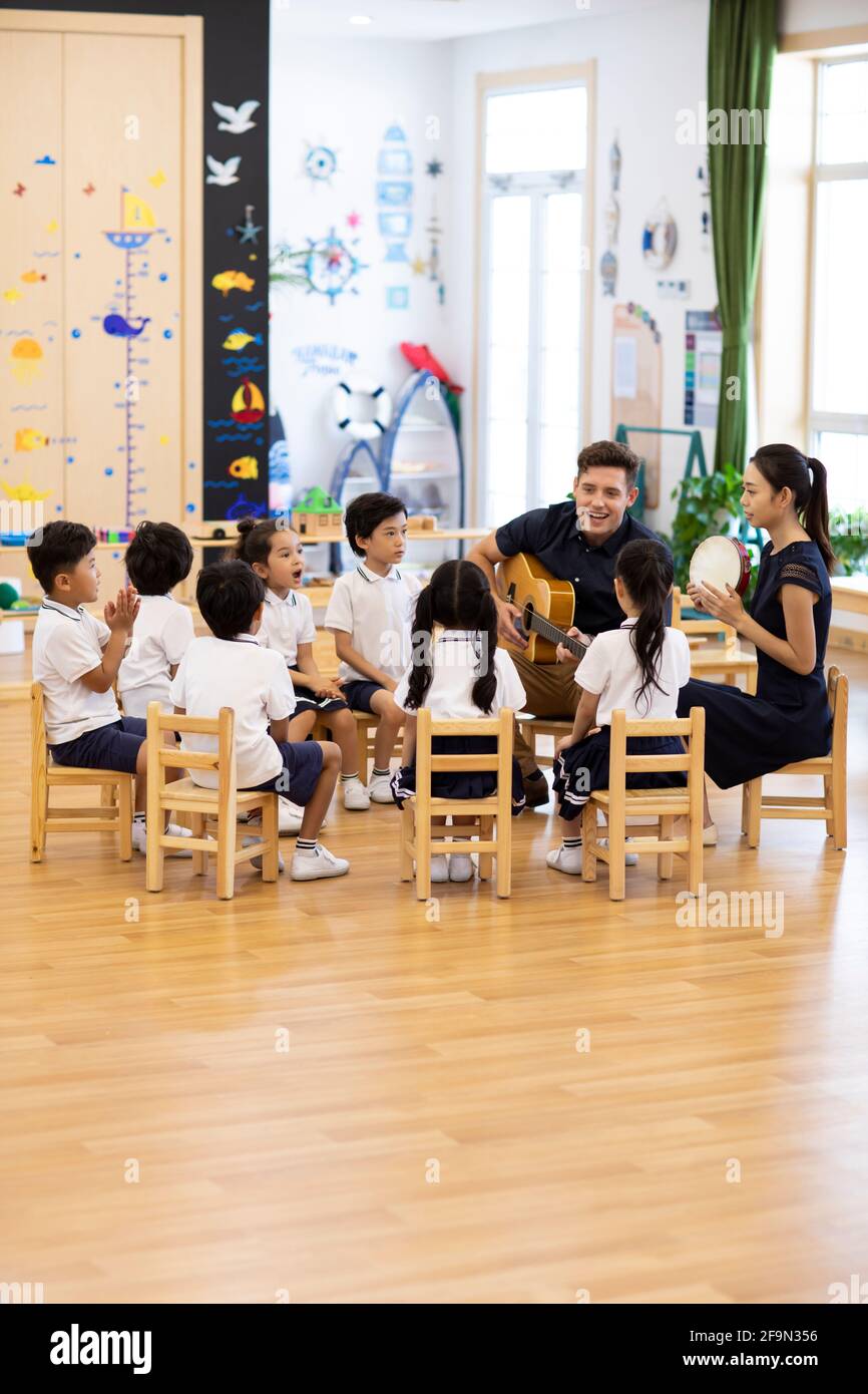 Music class in kindergarten Stock Photo - Alamy
