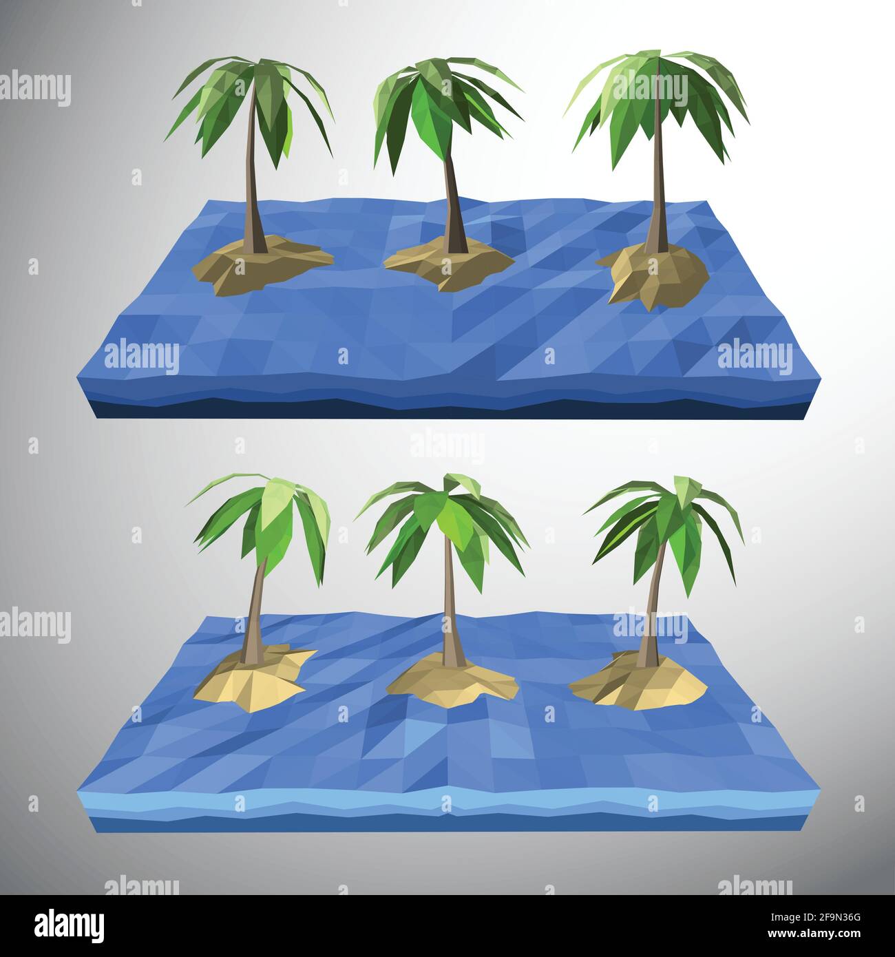 Green palm trees in Stock Vector Images - Alamy