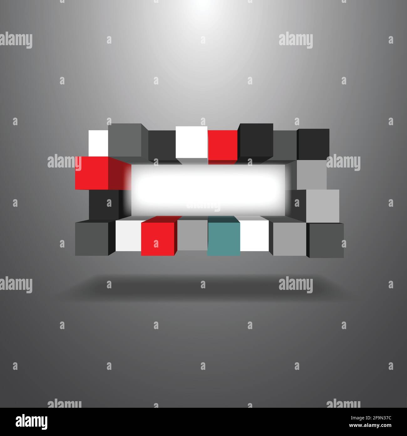 Vector,The 3 dimensions colorful boxs align to random style, blank ...