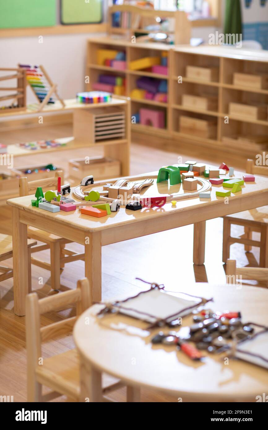 Train set on desk Stock Photo - Alamy