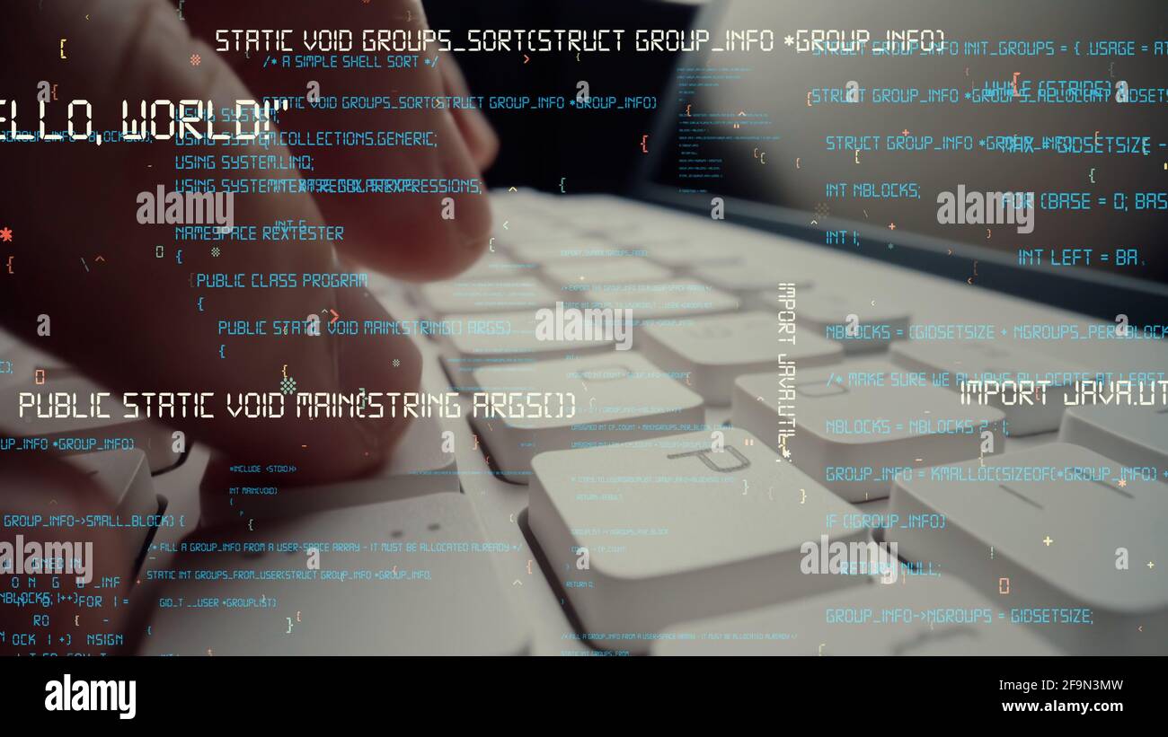 Digital coding overlay hi-res stock photography and images - Alamy