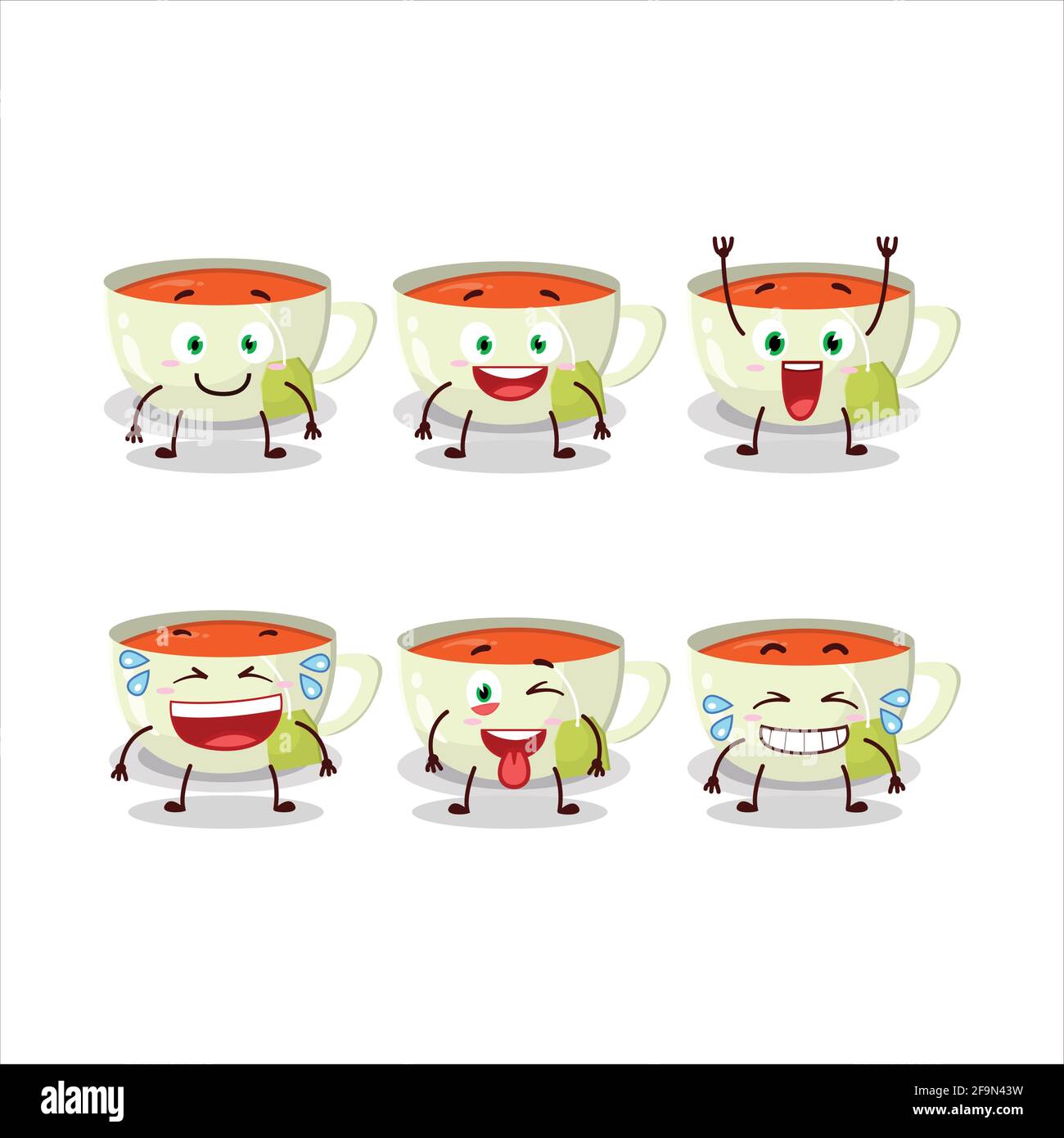 Cartoon character of cup of tea with smile expression. Vector ...