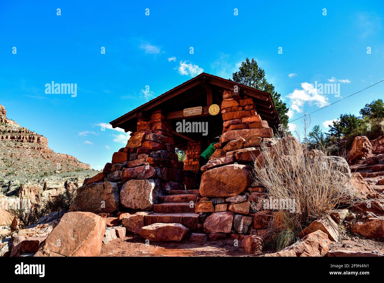The Three Miles Rest House in Bright Angel Trail - Grand Canyon, AZ ...