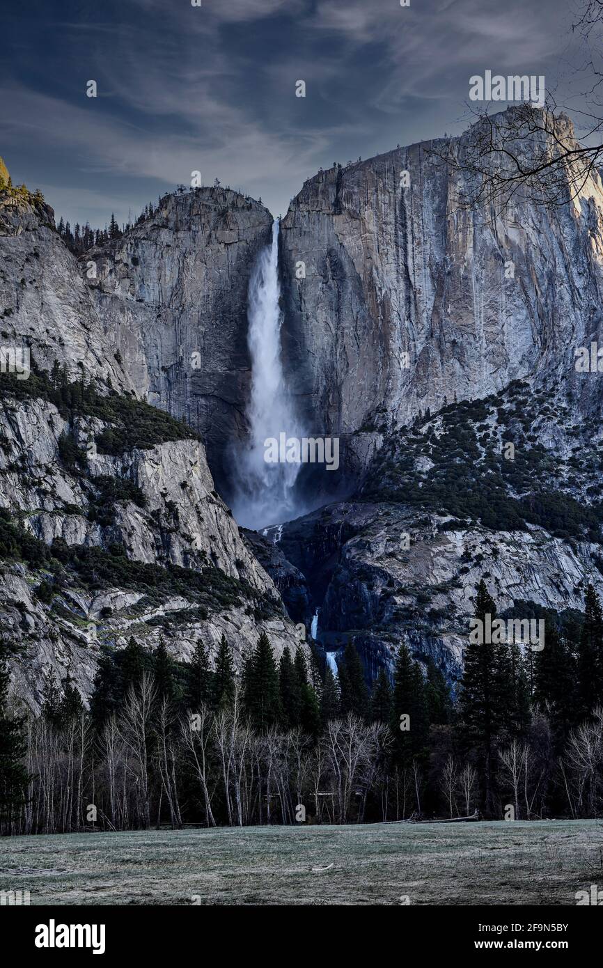 Yosemite Falls and Merced River Stock Photo - Alamy