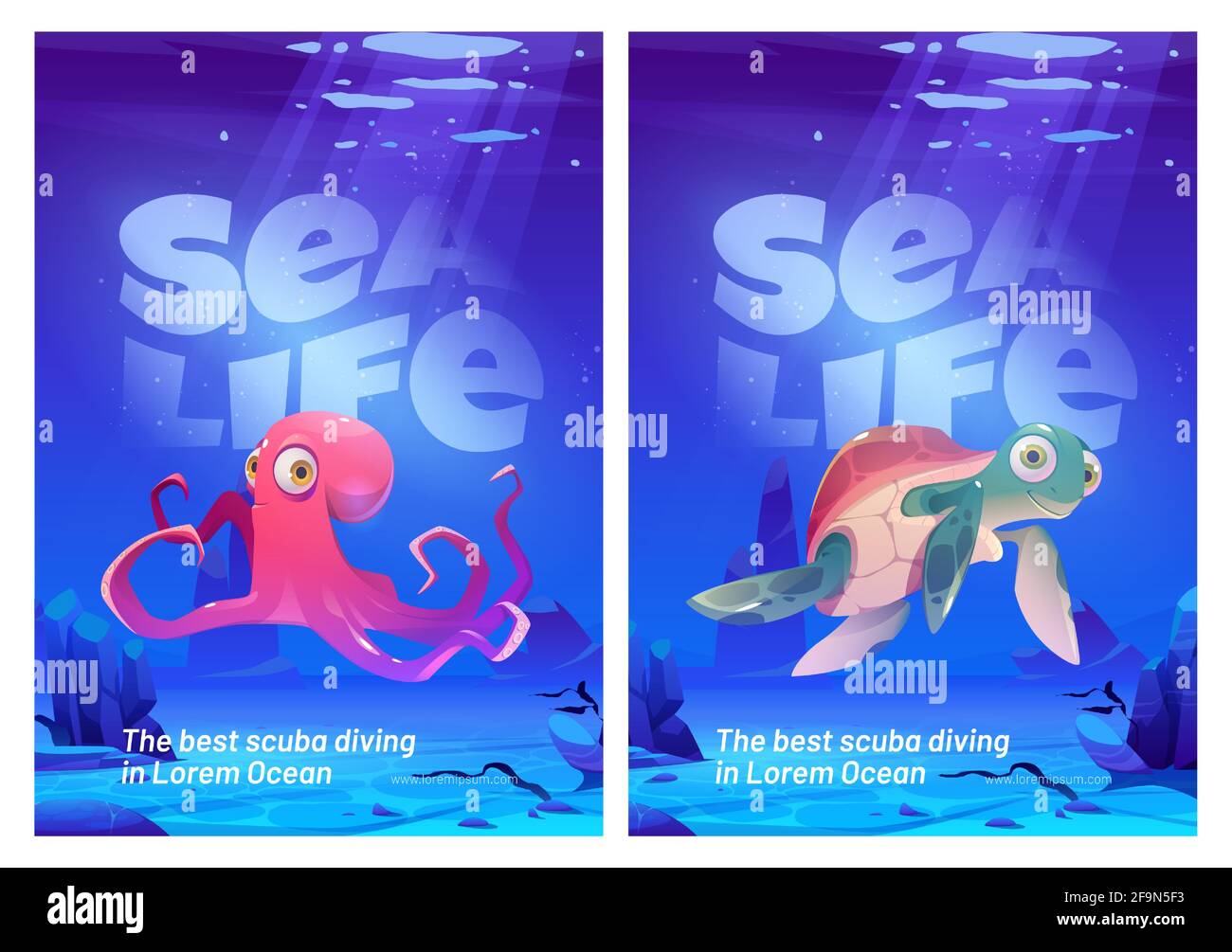 Animals in the seascape Cut Out Stock Images & Pictures - Alamy