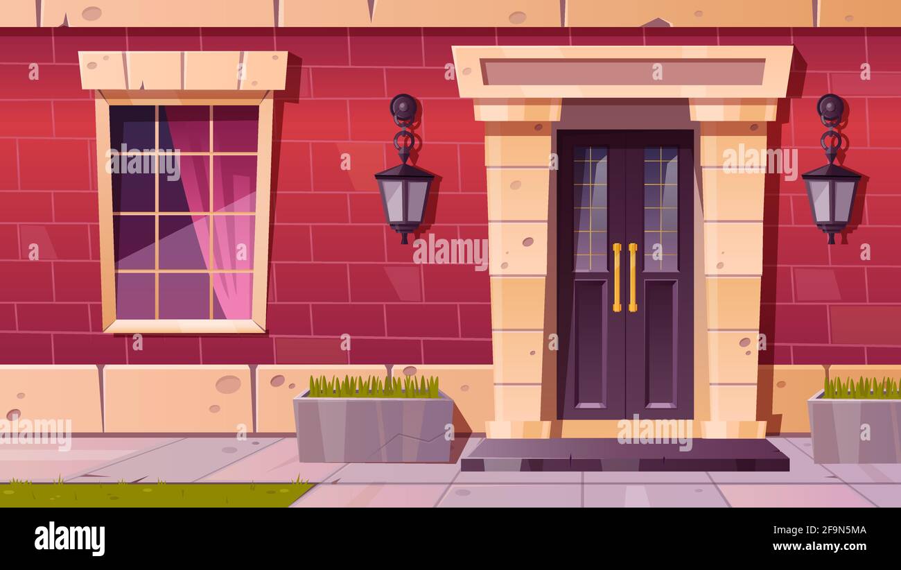 Exterior facade mansion in Stock Vector Images - Alamy