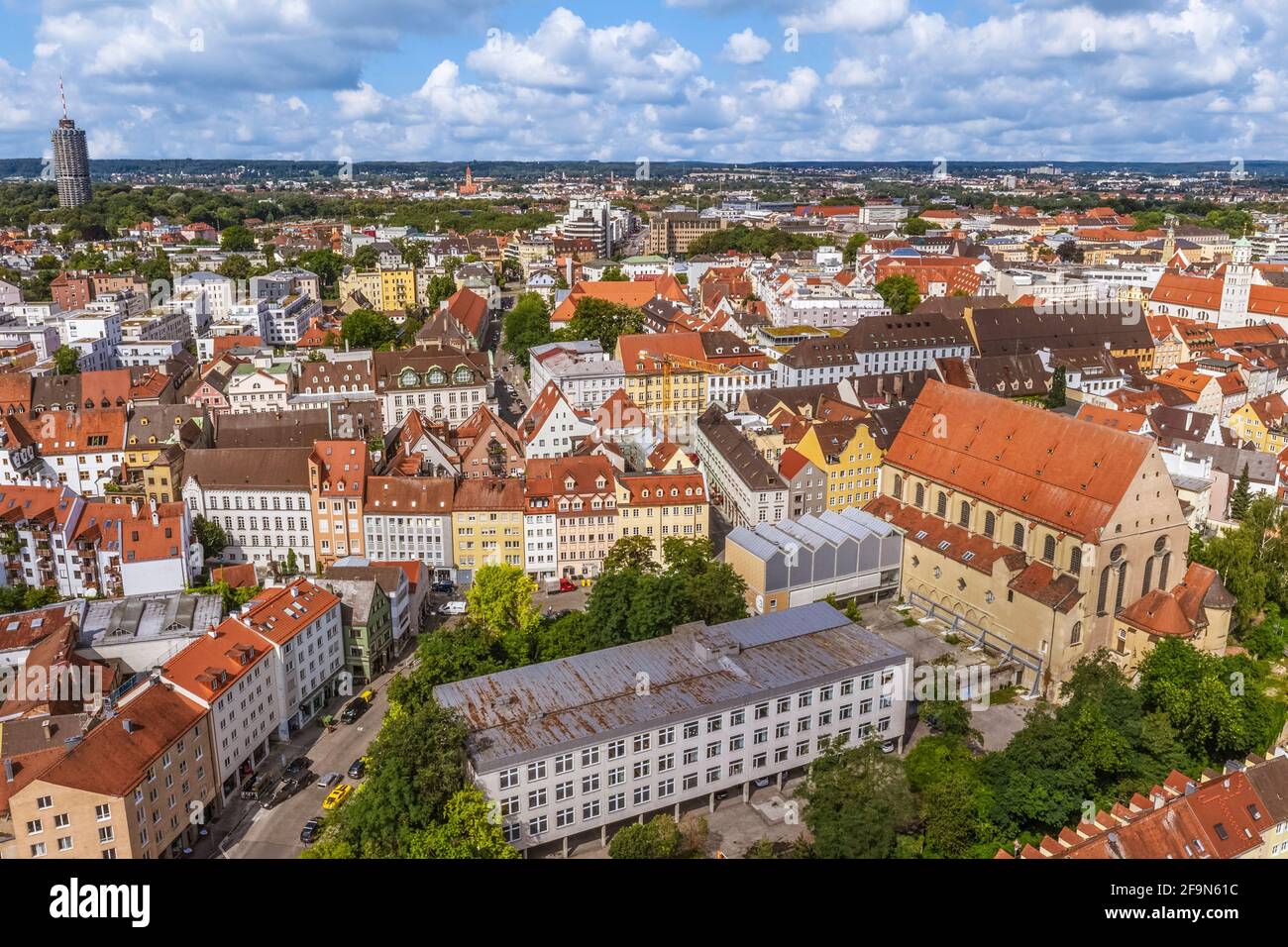 Aerial view to Augsburg Stock Photo - Alamy