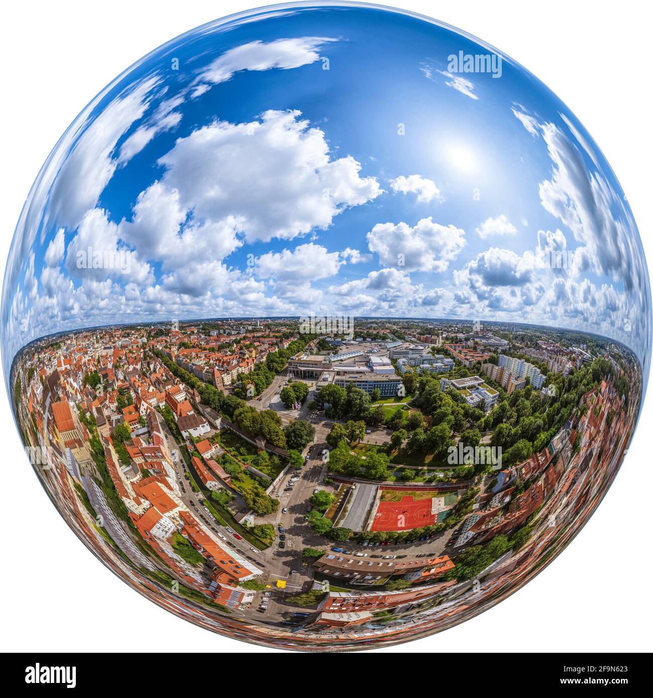 Aerial view to Augsburg Stock Photo - Alamy