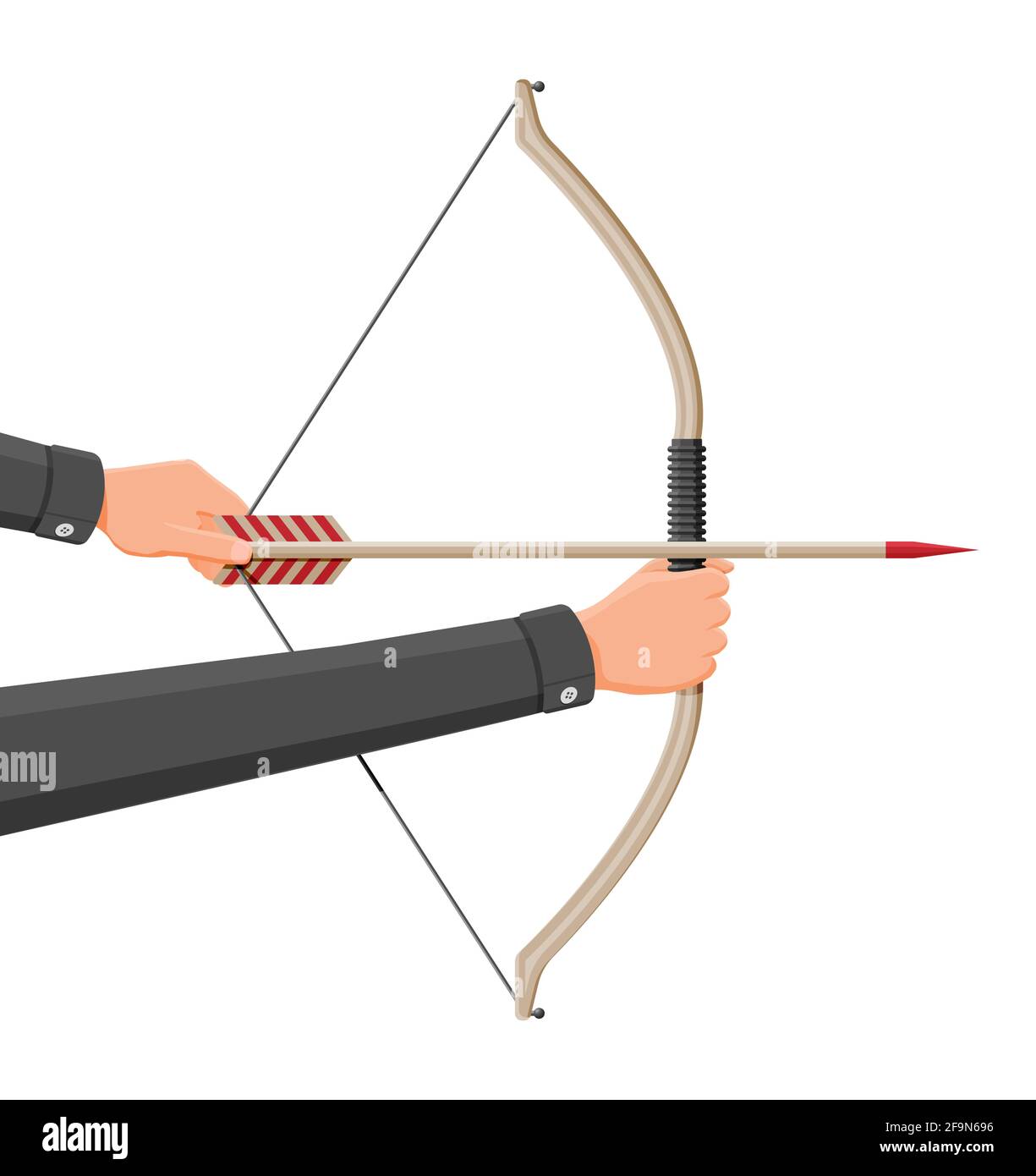 Bow with arrows for shooting Stock Vector Image & Art - Alamy